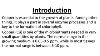 Soil science agriculture, copper element ppt | PPT