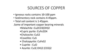 Soil science agriculture, copper element ppt | PPTX