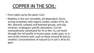 Soil science agriculture, copper element ppt | PPT