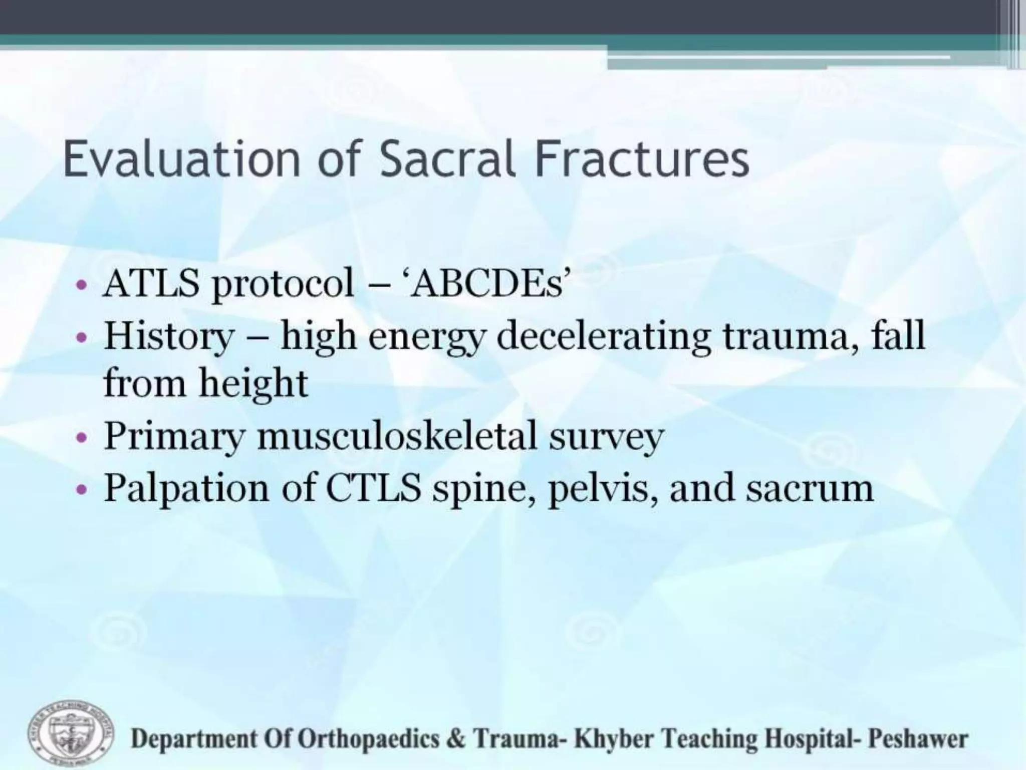 Sacral fractures | PPTX