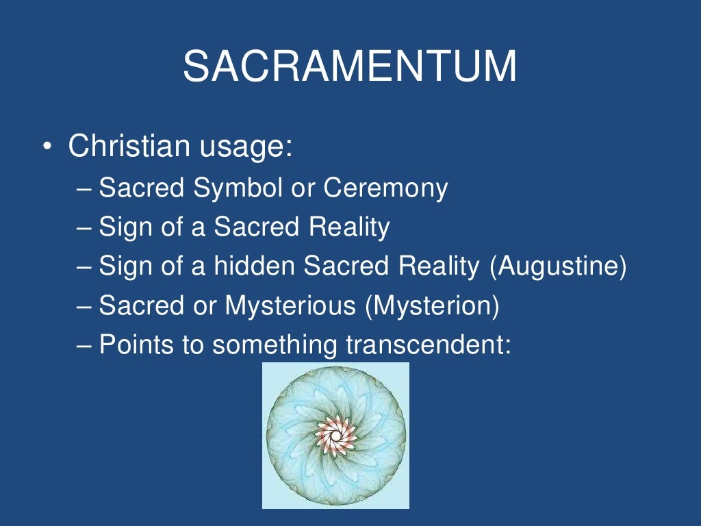 Sacramental Theology Sacramental Theology
