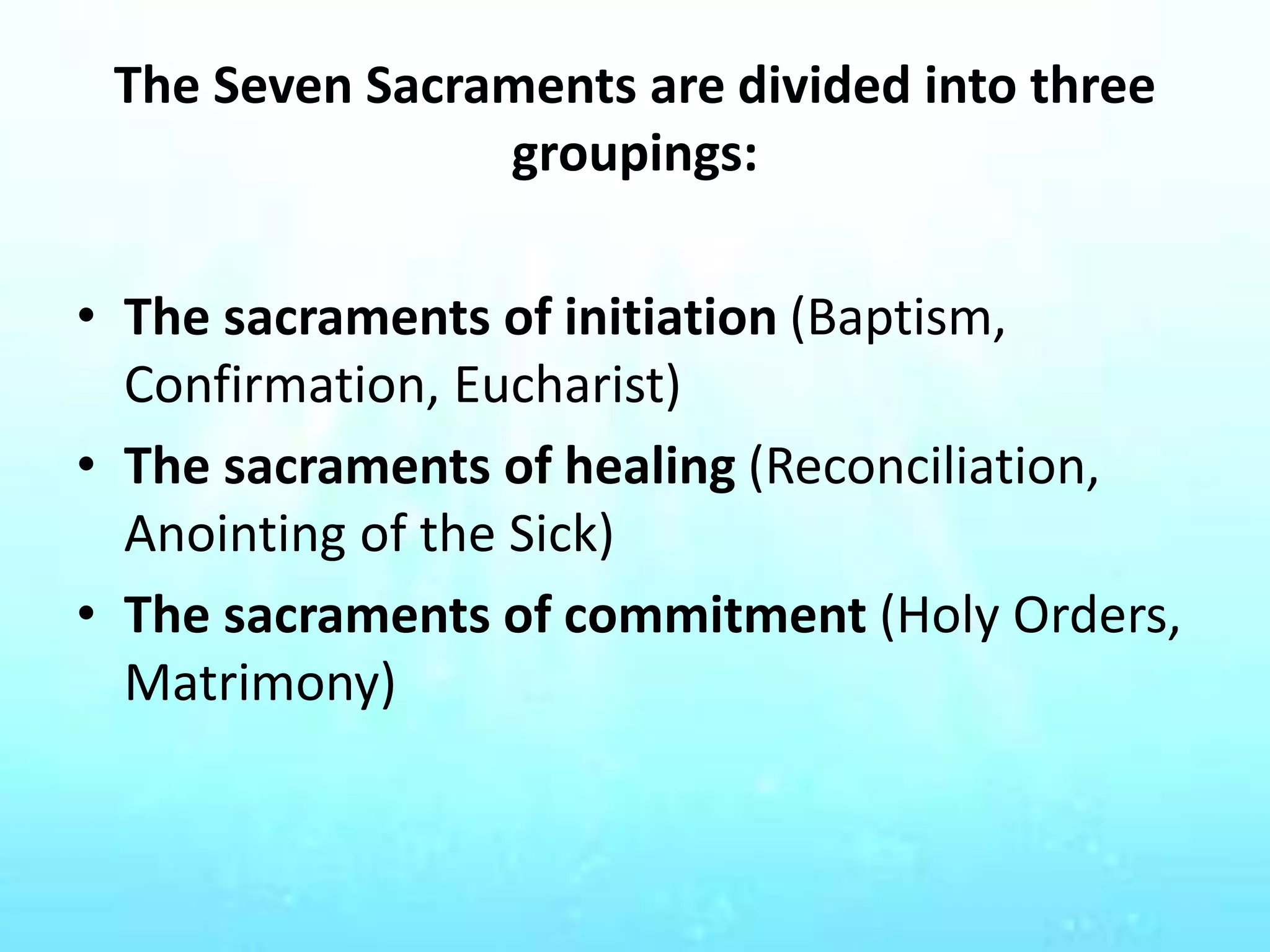 Sacrament and seven sacraments | PPTX