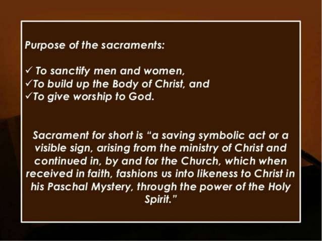 Sacrament and seven sacraments | PPT