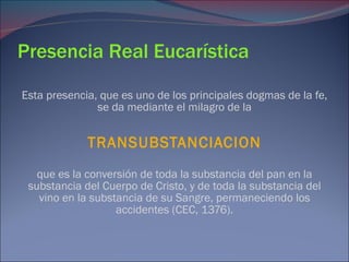 Sacramento de la eucaristía | PPT