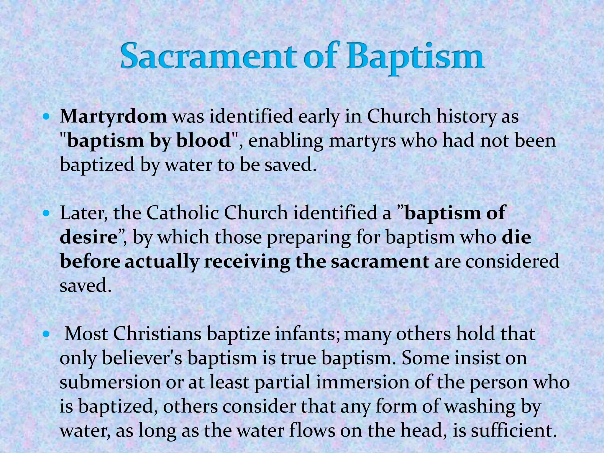 Sacrament of baptism | PPTX