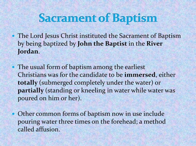 Sacrament of baptism | PPTX