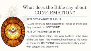 THE SACRAMENT OF CONFIRMATION IN THE ROMAN CATHOLIC CHURCH | PPTX