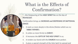 THE SACRAMENT OF CONFIRMATION IN THE ROMAN CATHOLIC CHURCH | PPTX