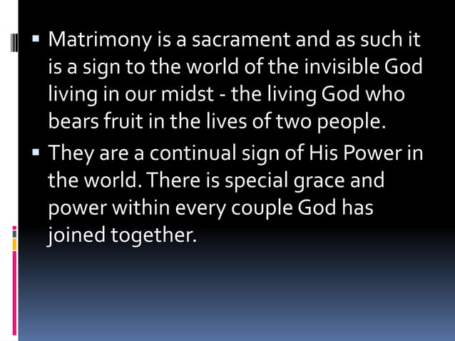 Sacrament of matrimony | PPTX | Wedding | Personal Celebrations & Life ...