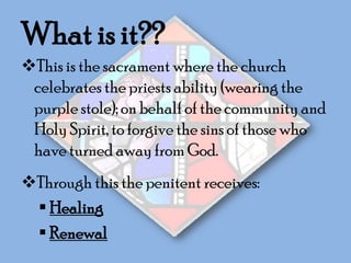 Sacrament of penance and reconciliation | PPTX