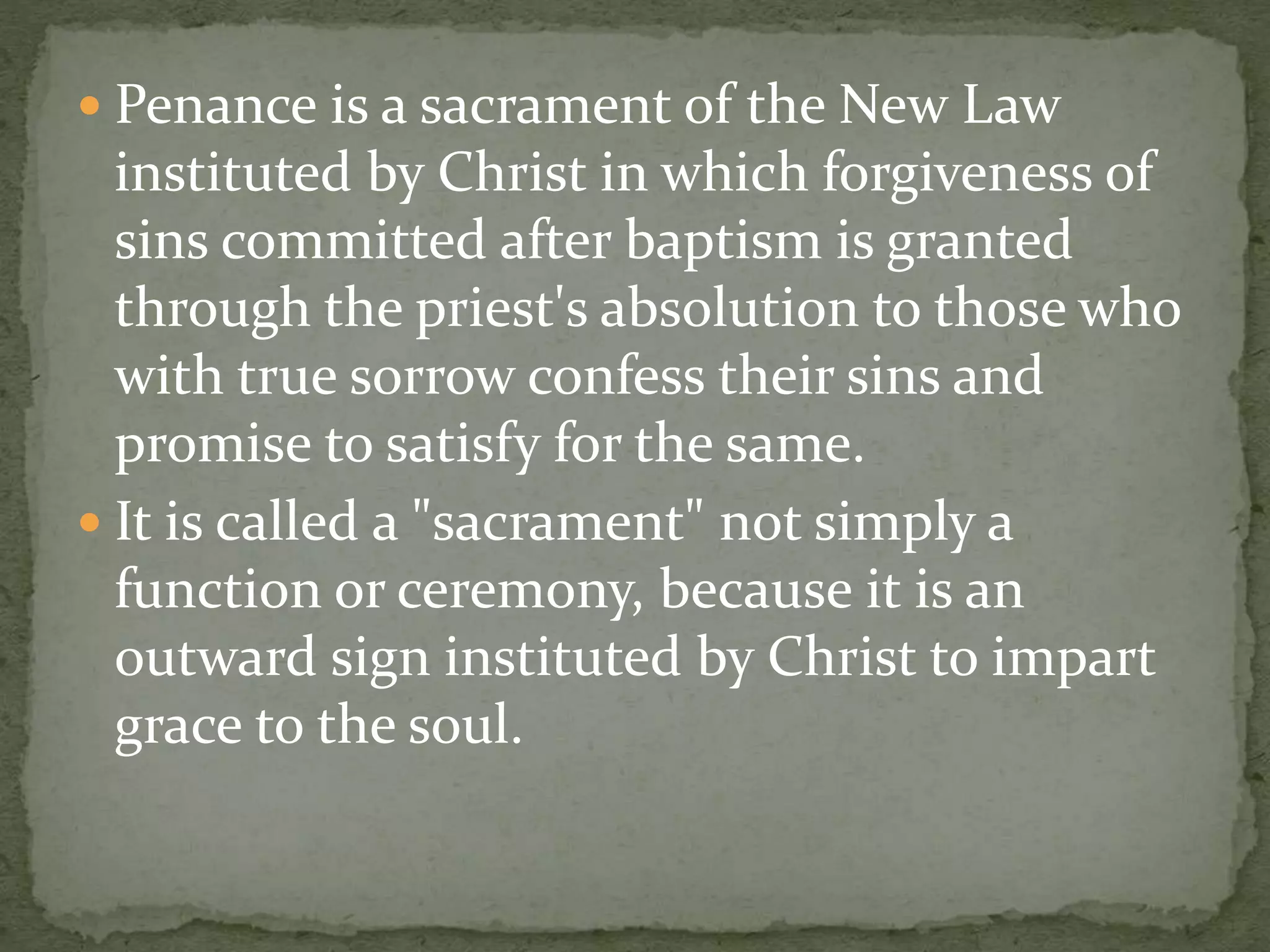 Sacrament of penance | PPTX