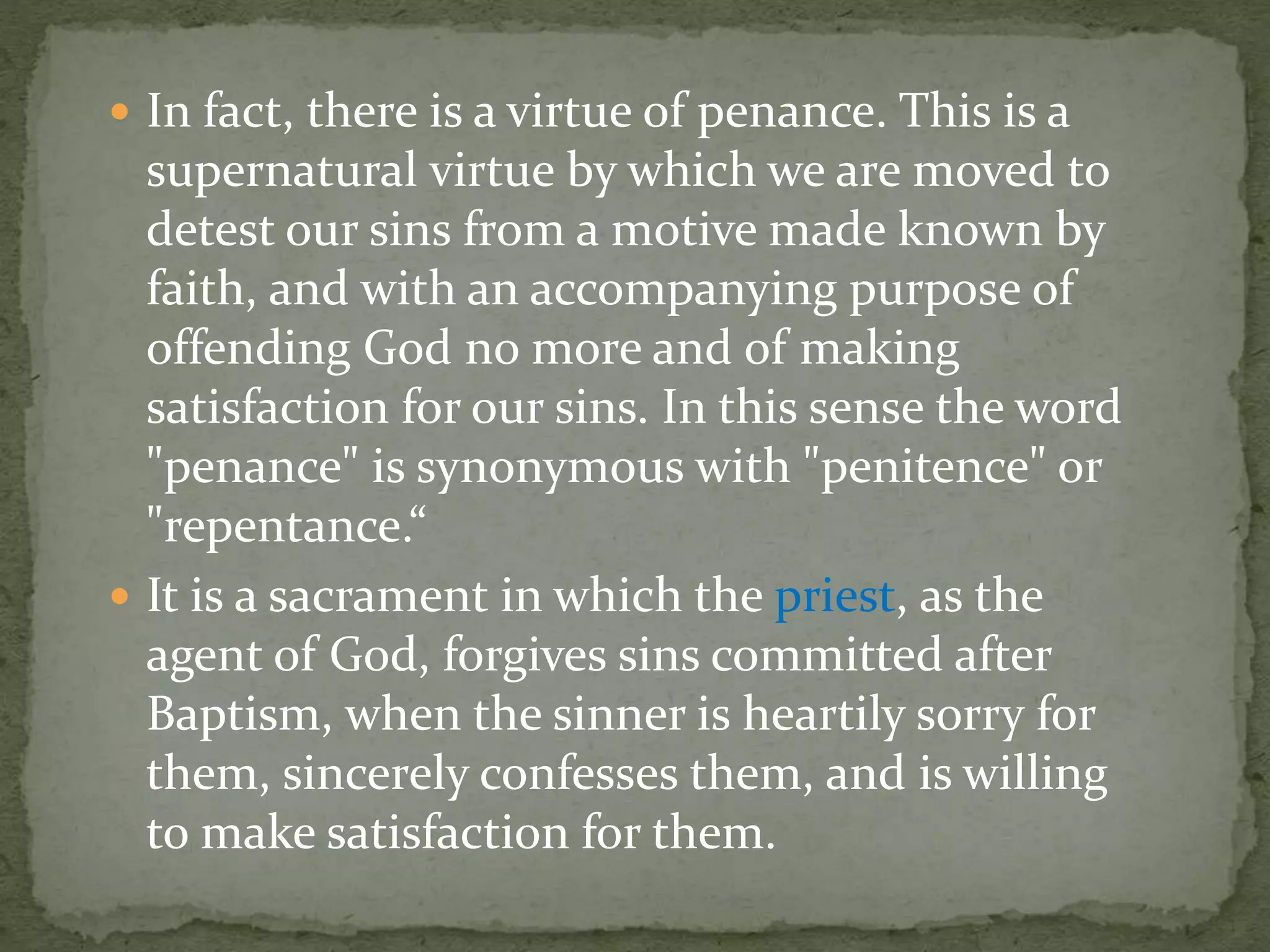 Sacrament of penance | PPTX