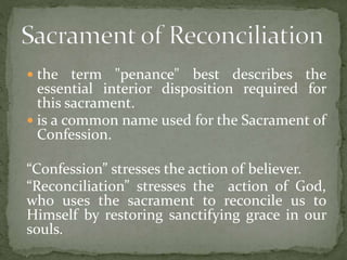Sacrament of penance | PPTX