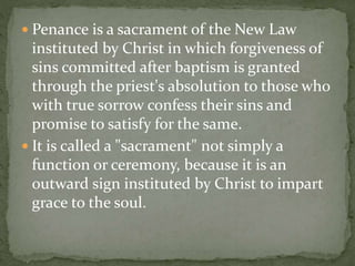 Sacrament of penance | PPTX