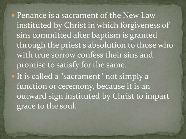Sacrament of penance | PPTX | Christianity | Religion & Spirituality