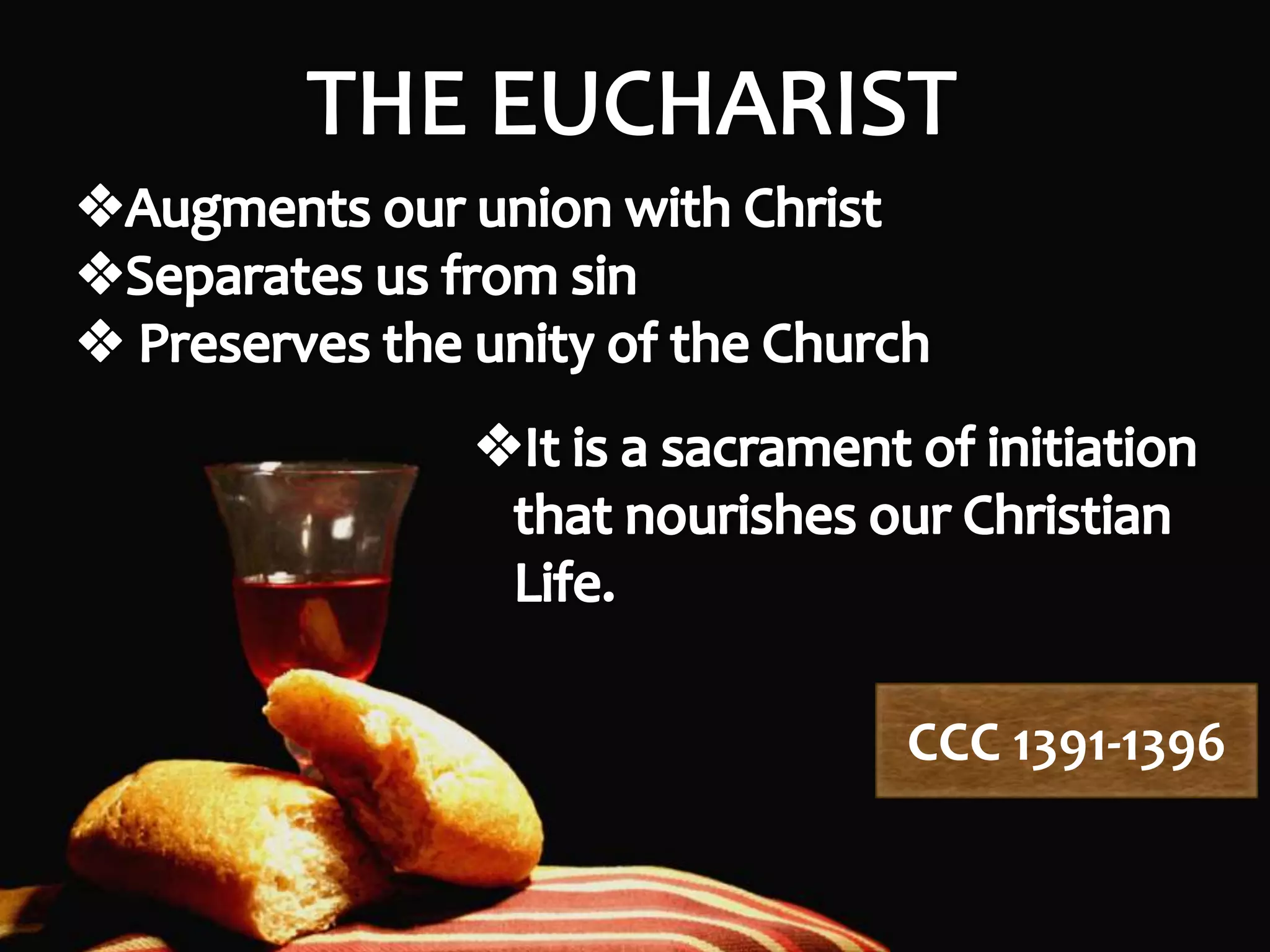 Sacrament of the Holy Eucharist (Lesson + Game) | PPTX