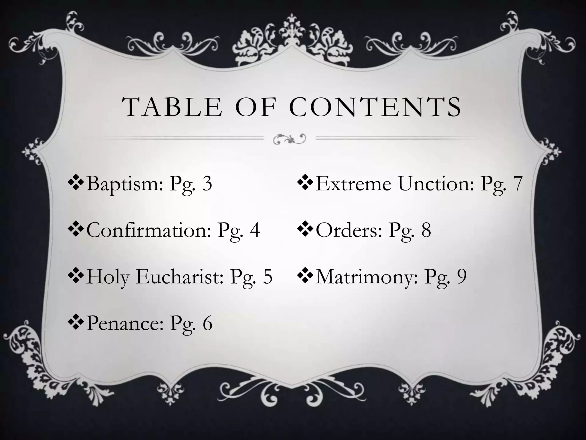 The Seven Sacraments | PPT
