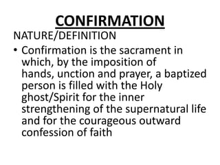 Sacraments (baptism & confirmation) | PPTX