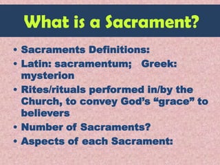 Sacraments Faith Formation | PPT