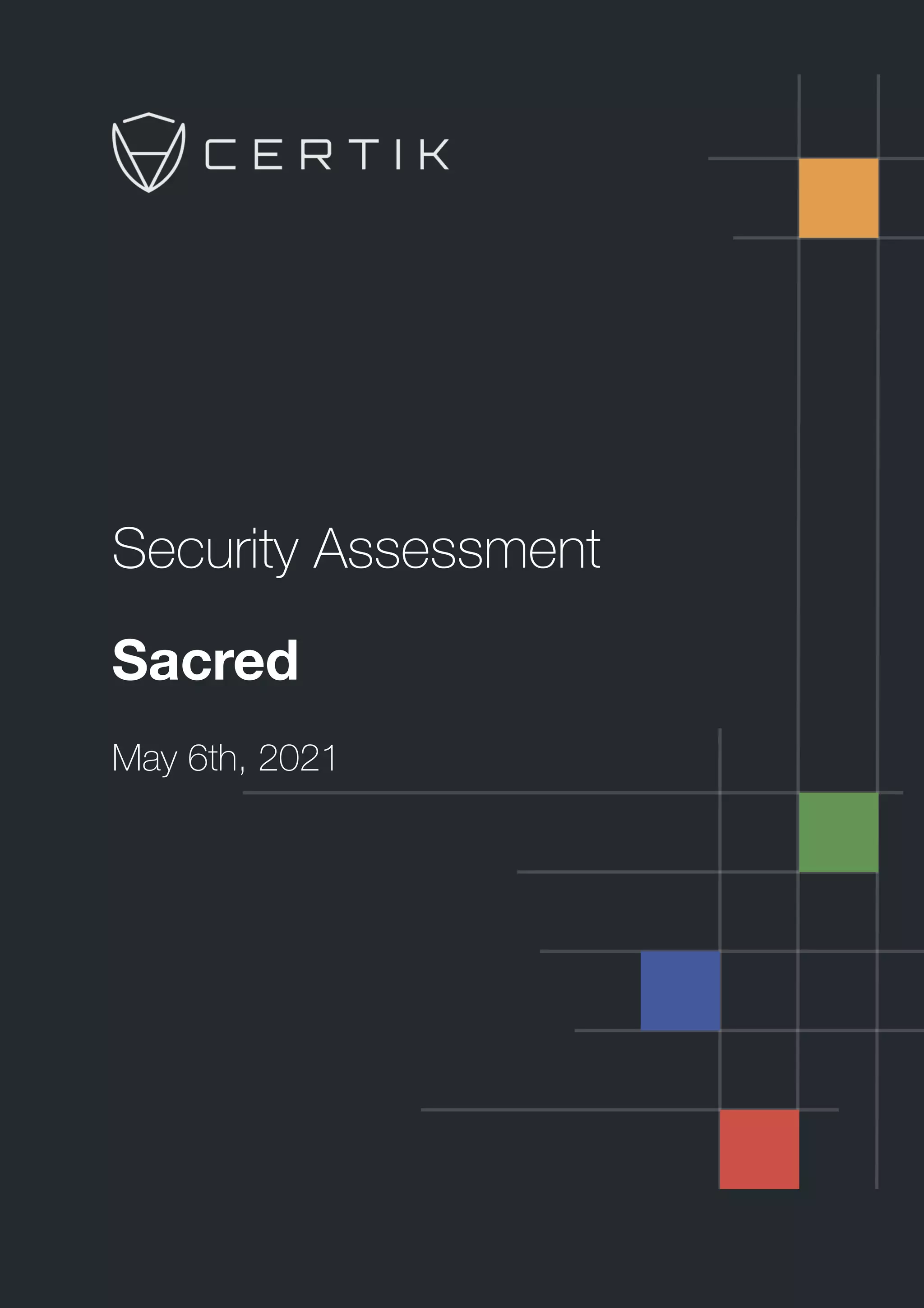 Sacred CertiK security assessment for Sacred | PDF