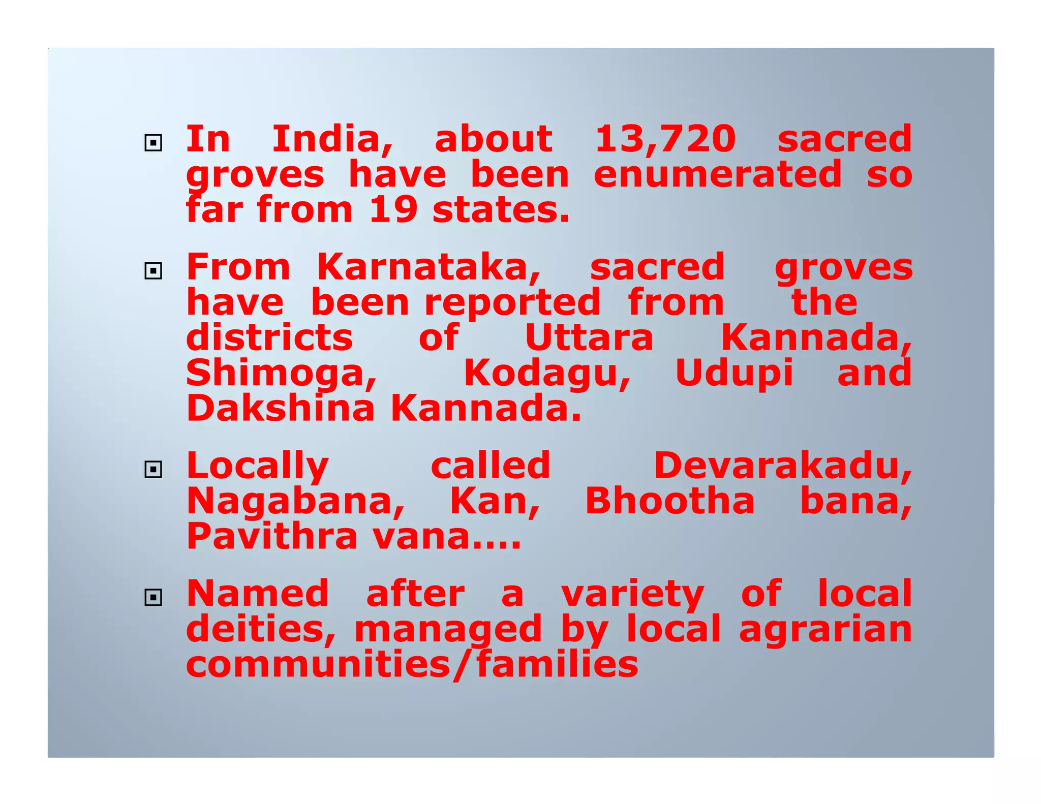 Sacred groves of karnataka, india | PDF