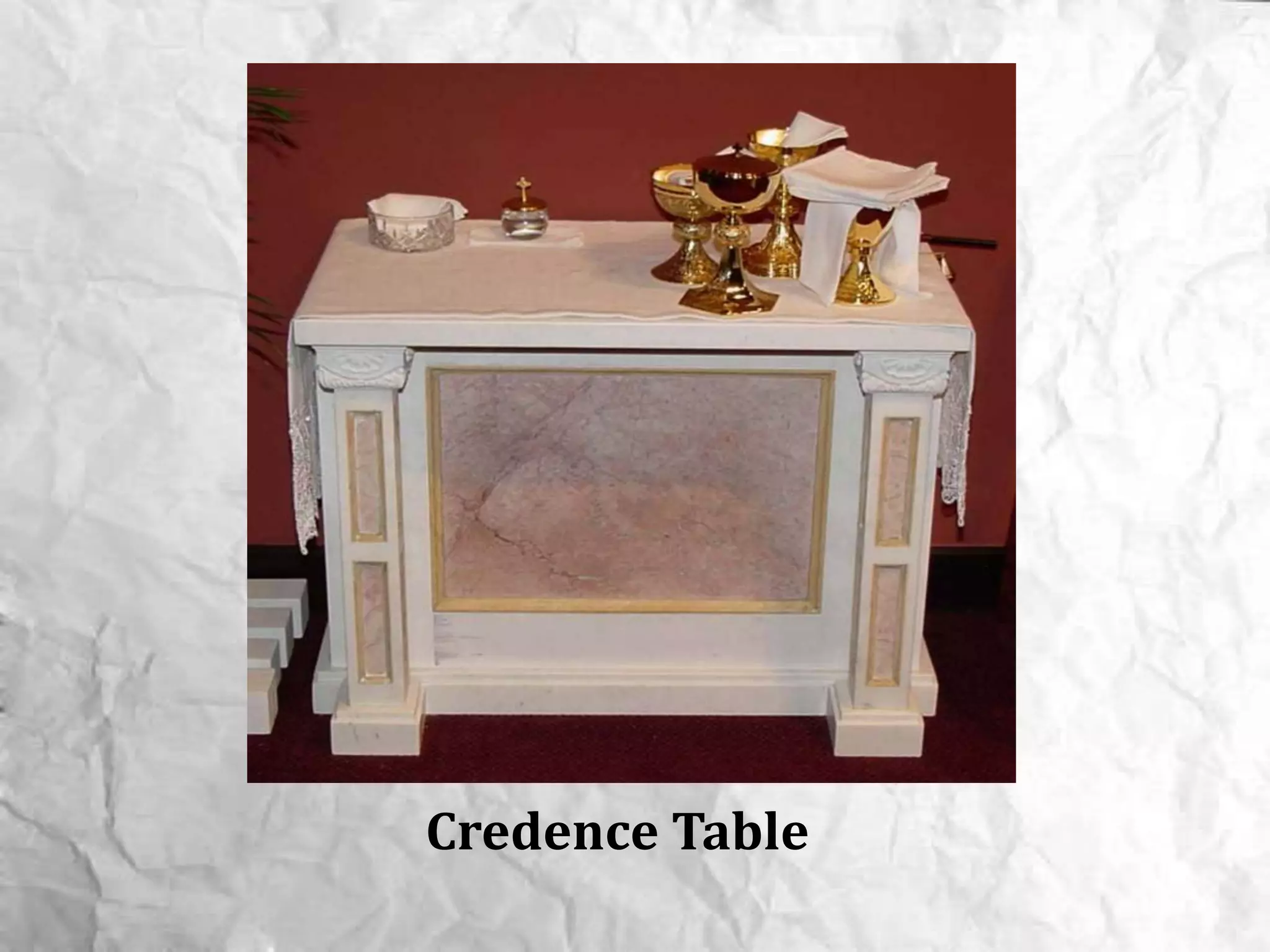 Sacred vessels, books, vestmets | PPTX