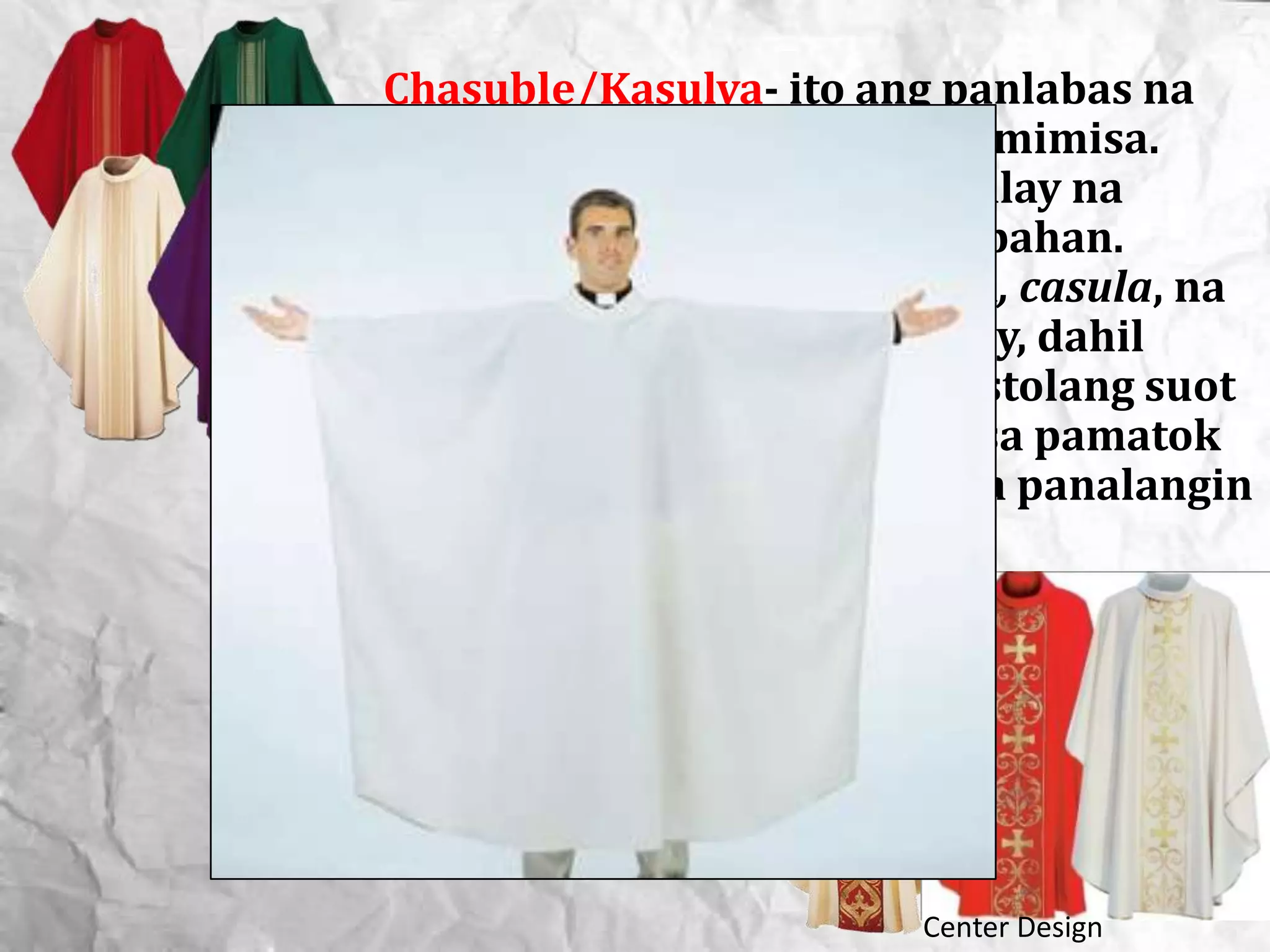 Sacred vessels, books, vestmets | PPTX