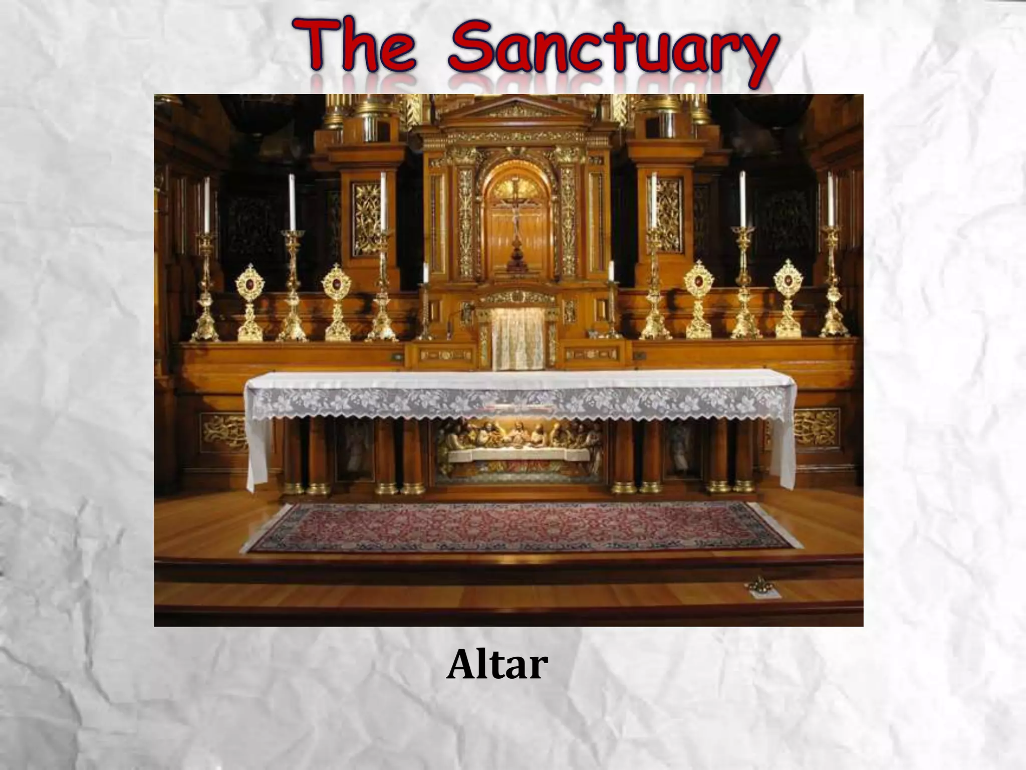 Sacred vessels, books, vestmets | PPTX