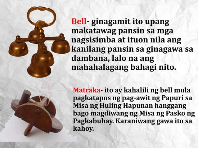 Sacred vessels, books, vestmets | PPTX