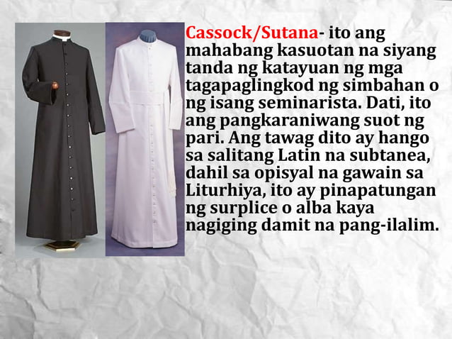 Sacred vessels, books, vestmets | PPTX