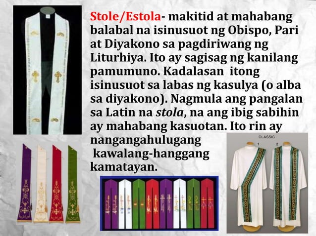 Sacred vessels, books, vestmets | PPTX