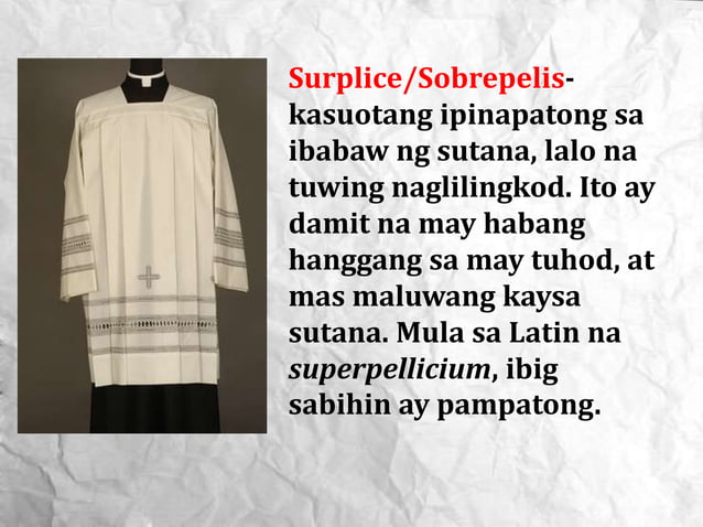 Sacred vessels, books, vestmets | PPTX