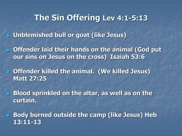 Old Testament Sacrifices and Their Significance to Christianity | PPTX