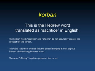 Sacrifices study | PPTX