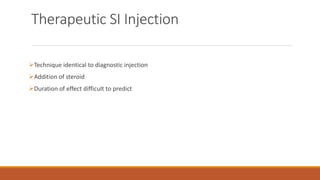 Sacroiliac joint as a cause of back pain | PPTX