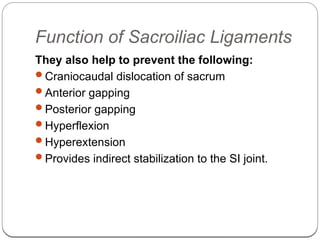 Sacroiliac joint biomechanics, dysfunctions, assessment and its manual ...
