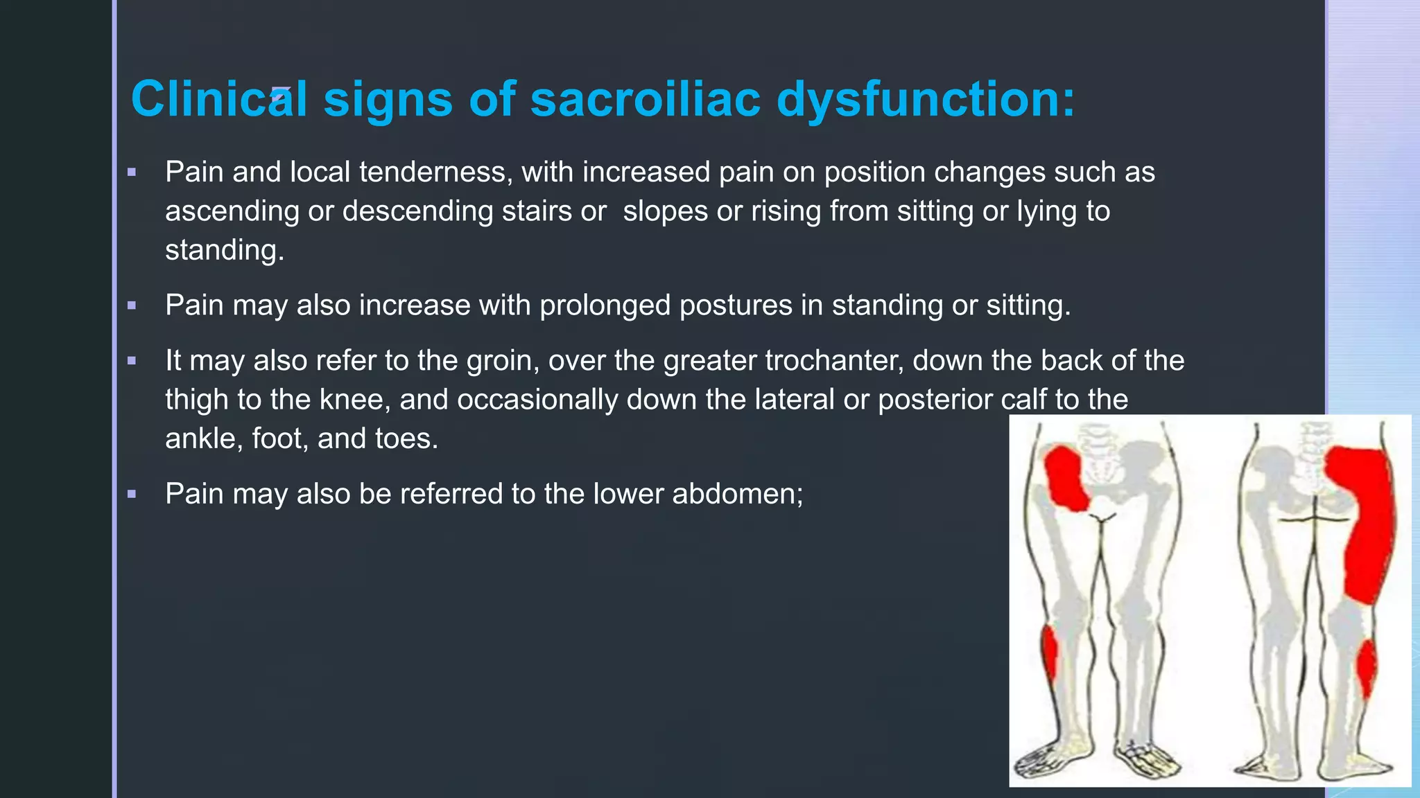 Sacroiliac joint dysfunction | PPTX