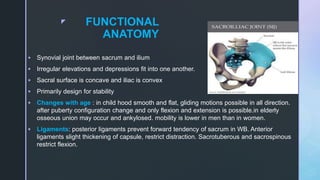 Sacroiliac joint dysfunction | PPTX