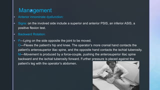 Sacroiliac joint dysfunction | PPTX