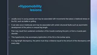 Sacroiliac joint dysfunction | PPTX