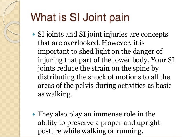 Sacroiliac Joint Pain | PPTX
