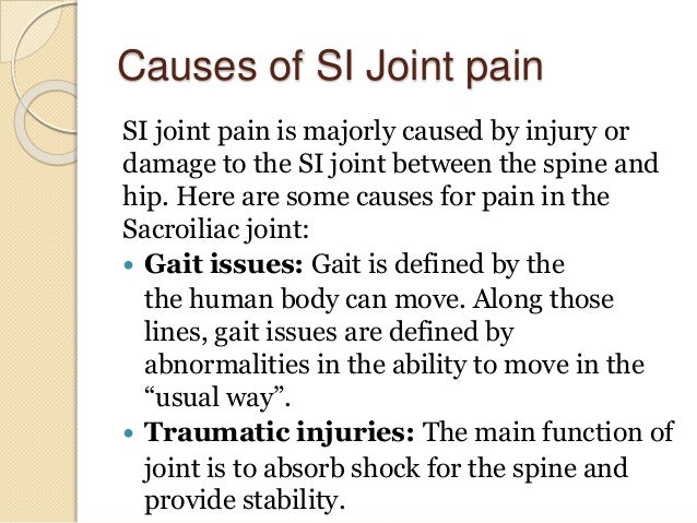 Sacroiliac Joint Pain | PPTX