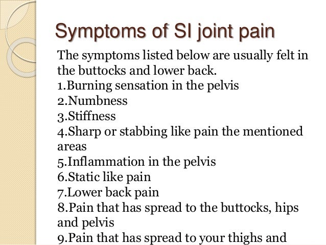 Sacroiliac Joint Pain | PPTX