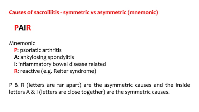 Sacroiliitis | PPTX | Digestive Disorders | Diseases and Conditions