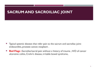 SCREENING THE sacrum,coccyx, SIJ & PELVISpptx | PPTX