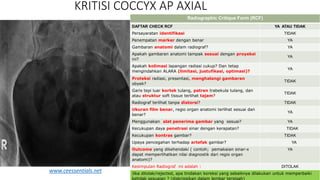 ppt kritisi dan evaluasi radiograf Sacrum dan coccyx | PPTX