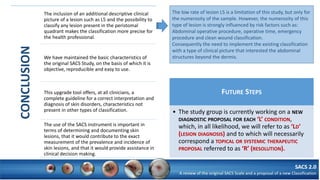 Sacs 2.0 a review of the original sacs scale WUWHS Florence 29.09.2016