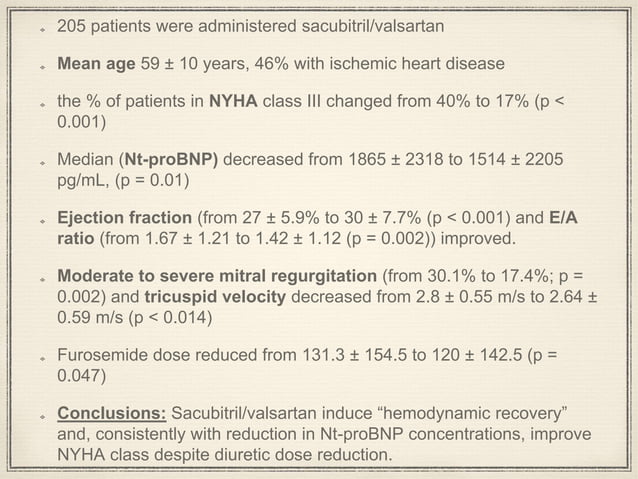 Sacubitril Valsartan in Heart failure and Congenital heart disease | PPTX