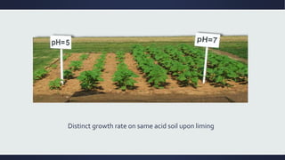 LIME REQUIREMENT AND LIMING MATERIALS FOR ACIDIC SOIL | PPTX
