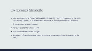 LIME REQUIREMENT AND LIMING MATERIALS FOR ACIDIC SOIL | PPTX